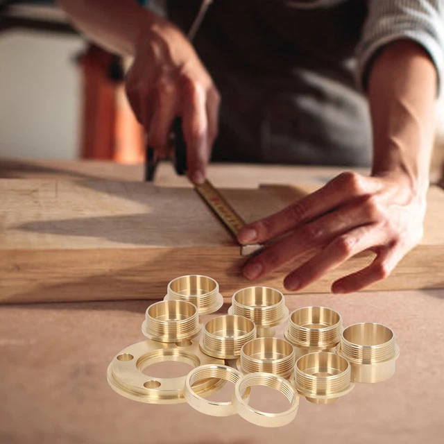 11PCS BRASS ROUTER Template Guides Set Bushing Router Parts Accessories ...