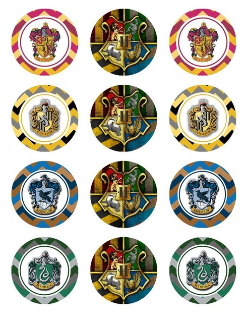 Harry Potter Hogwarts Cake Topper Edible Birthday Cupcake Decorations