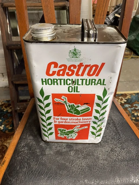VINTAGE CASTROL HORTICULTURAL Oil 1 Gallon Tin. Lawnmower, Automobilia ...