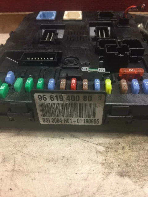 PEUGEOT 307 1.6 HDi Body Control Module BCM BSI Fuse Box 9661940080 ...