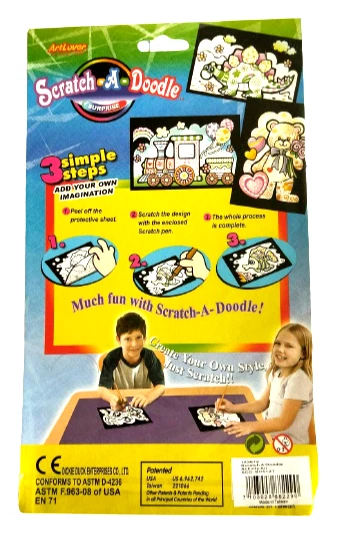 SCRATCH-A-DOODLE ARTLOVER Crafts Kids Activities Colouring $14.13 ...
