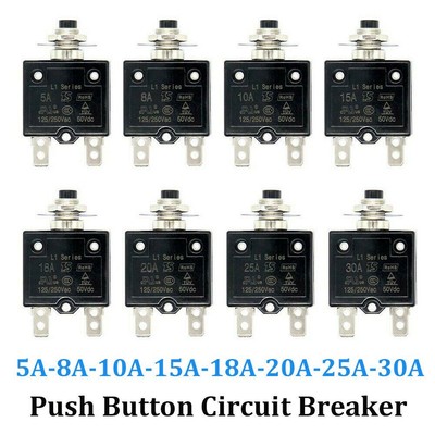 RESET THERMAL BREAKER 000 amps Button Circuit Manual Overload High ...