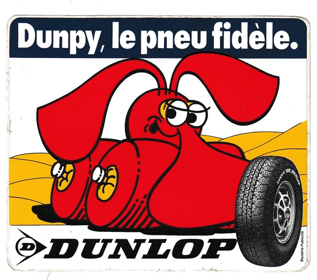 AUTOCOLLANT POUR LES pneumatiques DUNLOP avec le personnage "DUNPY" EUR ...