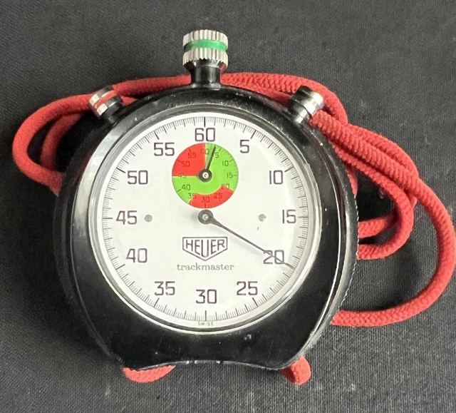 HEUER STOPWATCH TRACKMASTER Swiss Timer Period Historic Rally Car Dash ...