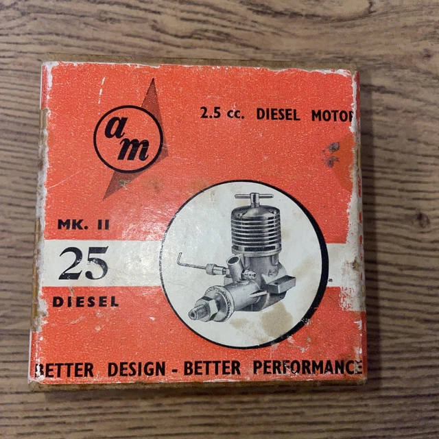 MOTORE AEREO RC vintage AM MK II 25 diesel EUR 34,41 - PicClick IT