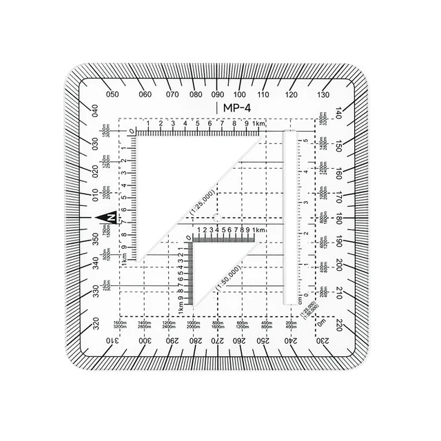 MAP COORDINATE SCALE Protractor Tool for Outdoor Exploration and ...