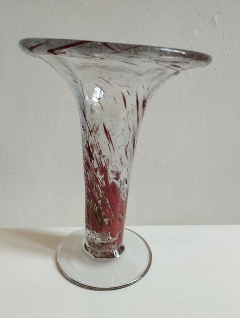 ANCIEN VASE CORNET Verre Inclusions Salissures Sars Poteries 19Eme ...