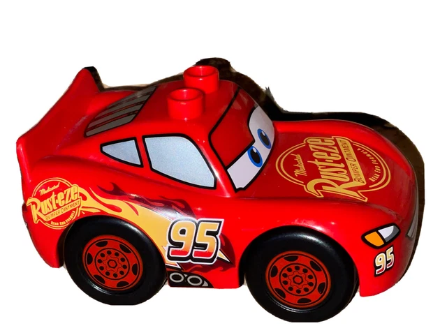 LEGO DUPLO PIXAR Cars LIGHTNING MCQUEEN Rust-eze Hood #95 Car Figure ...