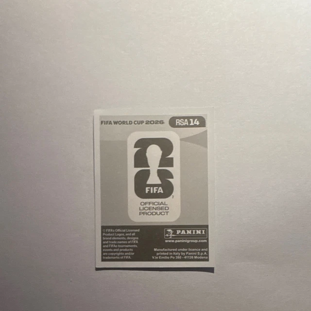 PANINI FIFA WORLD Cup 2026 Bathusi Aubaas Sticker RSA14 (Portrait) £1. ...