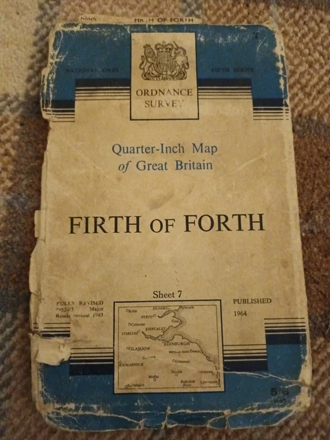 ORDNANCE SURVEY QUARTER Inch Map Sheet No. 7 Firth of Forth 1964 ...