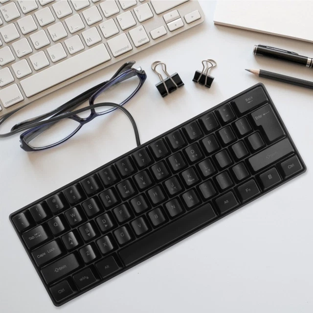 KEYBOARD WIRED 61-KEY Keypad Brightness Adjustable Ergonomic £19.79 ...