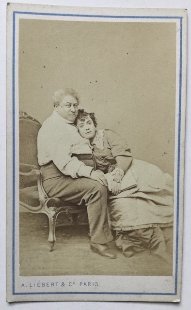 ALEXANDRE DUMAS ET sa maîtresse, Ada Menken Vers 1867 par A. Liébert ...