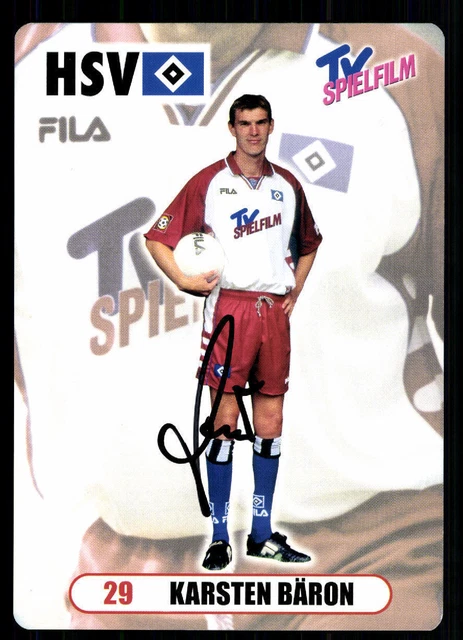 KARSTEN BÄRON AUTOGRAMMKARTE Hamburger SV 2000-01 Original Signiert +A ...