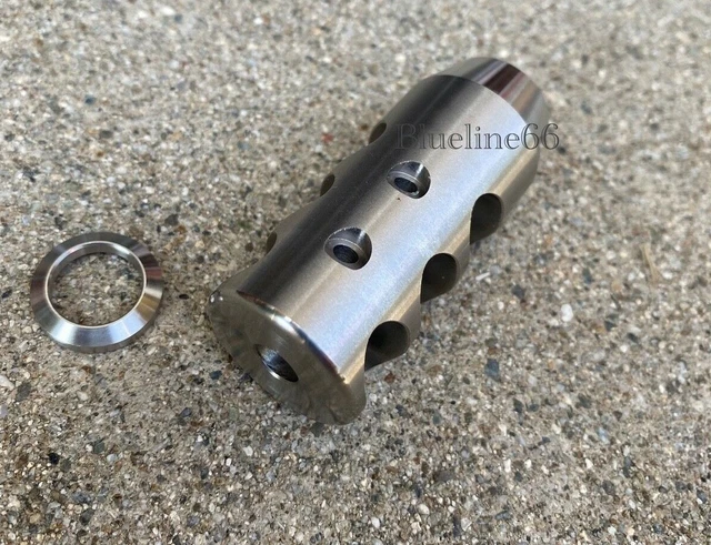 .22LR .22 STAINLESS Muzzle Brake Compensator Ruger 1022 10/22 1/2-28 ...