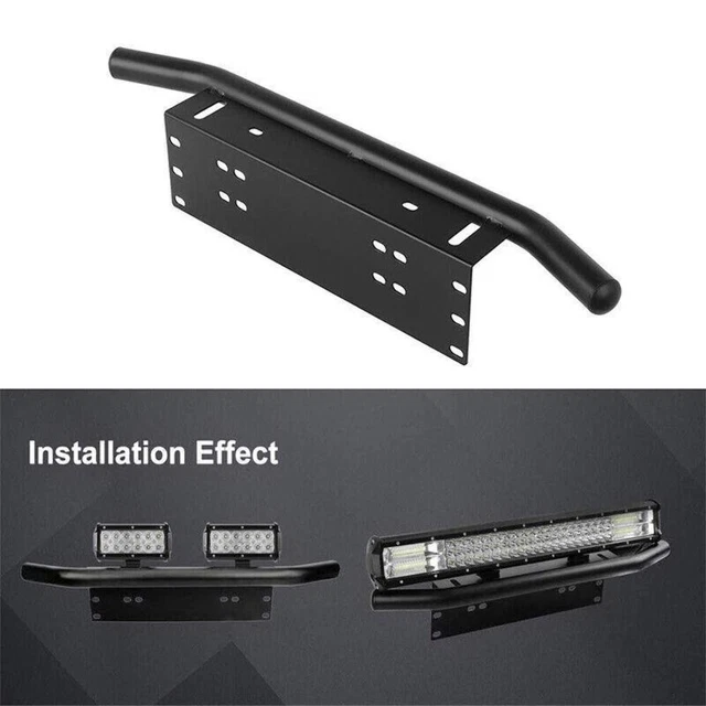 24INCH BULL BAR Front Bumper License Number Plate Mount Bracket Led ...