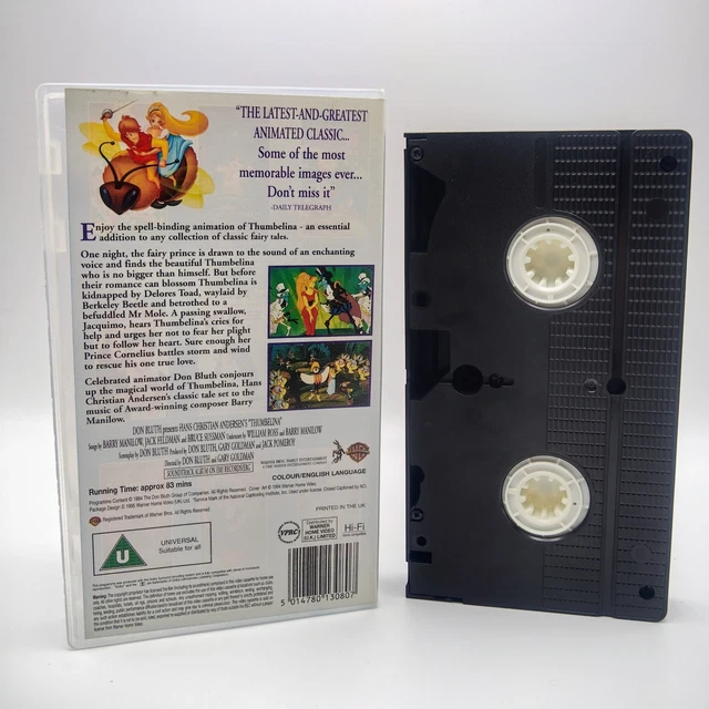 THUMBELINA VHS CHILDRENS Animated Video Tape Warner Bros £5.99 ...