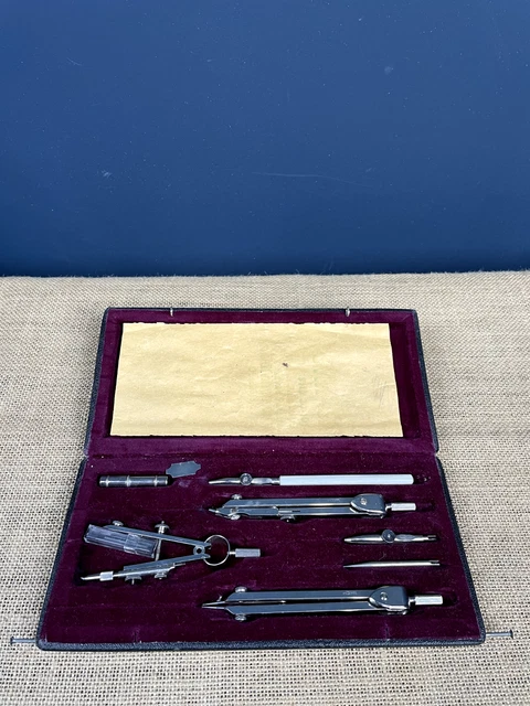 VINTAGE HELLERMAN TECHNICAL Drawing Compass Set - Architect Engineer ...