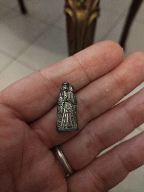 RARE OBJET MINIATURE Statue Religieuse XIX Portrait Napoléon lll ...