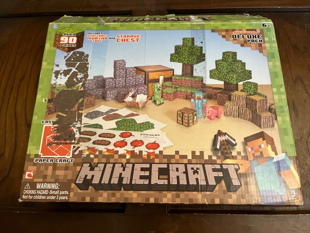 MINECRAFT PAPER CRAFT Overworld Deluxe Pack By Mojang 2013-6+ £12.99 ...