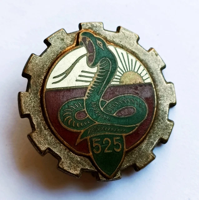 INSIGNE MILITAIRE ANCIEN transport 525, vintage French military badge ...