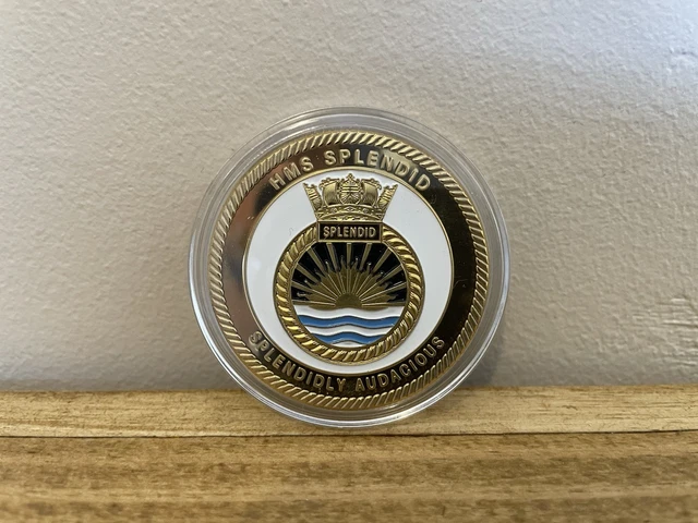 ROYAL NAVY HMS Splendid Gold Plated Collectable Coin £11.99 - PicClick UK