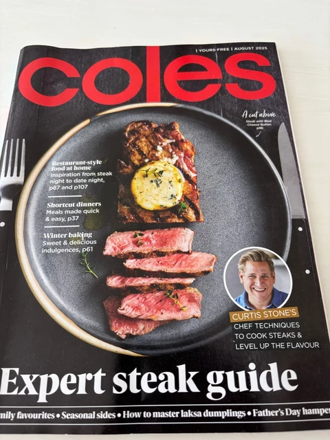 COLES MAGAZINE AUGUST 2025 140 pages Australian magazine B0913 $12.00 ...