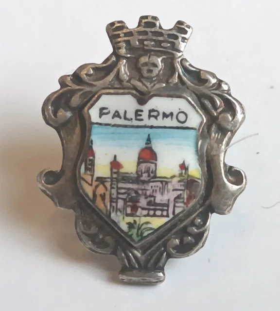 SPILLA PINS DISTINTIVO Stemma Simbolo Badge Logo Crest Ceramica Turismo ...