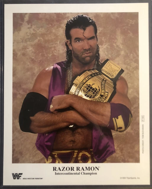 ORIGINAL UNSIGNED 1993 Razor Ramon WWF 8x10 Promo Photo P-168 w/ Belt ...