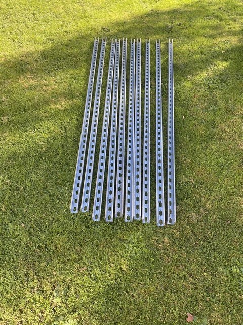 UNISTRUT 40MM HEAVY duty galvanised slotted channel 10 lengths 2 Meters ...