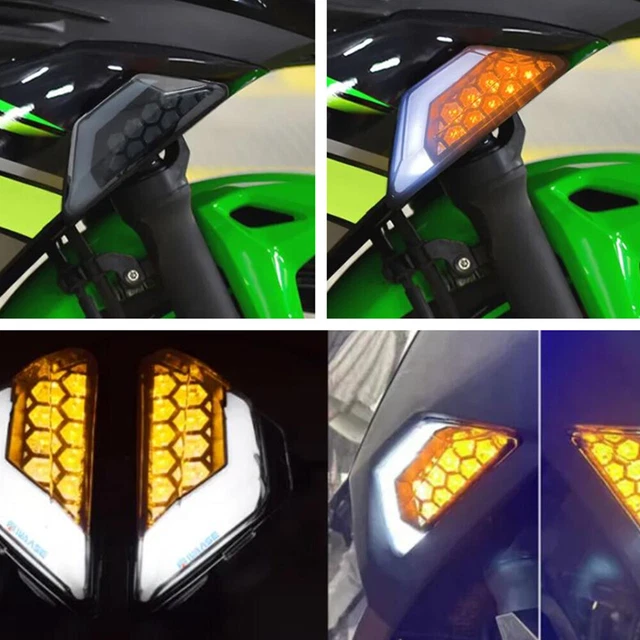 FRONT LED TURN Signal Lights Indicator for KAWASAKI NINJA ZX6R 400 250 ...