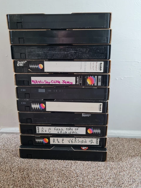 11 SCOTCH E180 vhs tape cassette job lot bundle - combined P&P ...