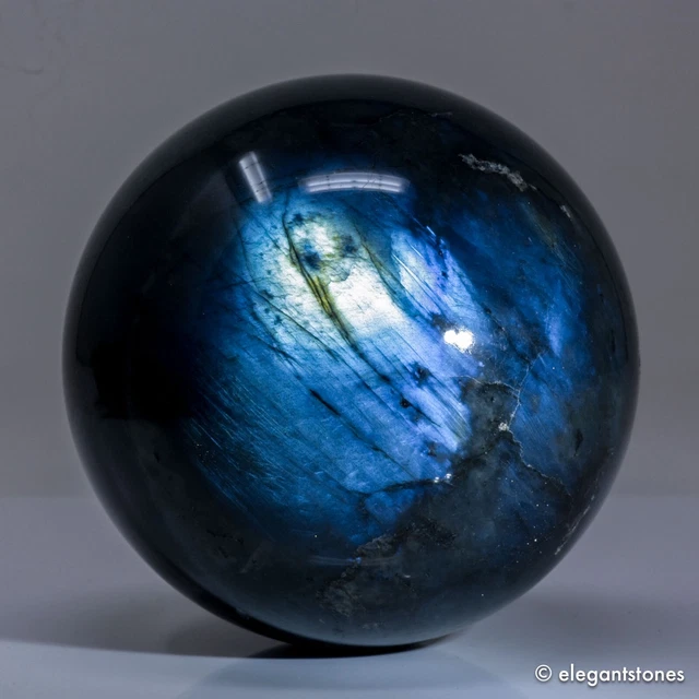 831G84MM LARGE BLUE Labradorite Sphere Crystal Ball Natural Quartz ...