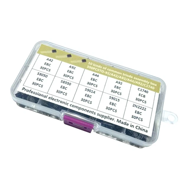 300PCS 10 VALORI Kit Assortimento Transistor, Componenti Circuito Elettronico EUR 14,11 ...