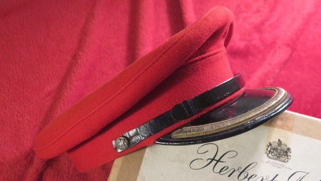 ROYAL HUSSARS OFFICER Peaked Cap with original Box £90.00 - PicClick UK