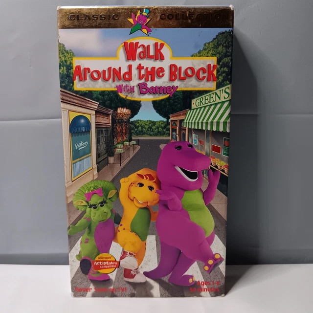 WALK AROUND THE Block With Barney VHS 1999 Sing Along Songs Classic ...