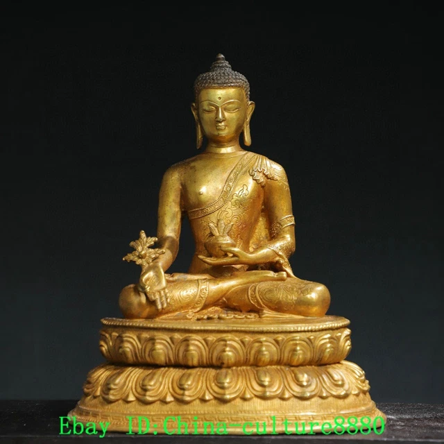 11.8 &VIEUX TIBÉTAIN bronze doré bouddhisme Dieu médical médecine monra EUR 275,00 - PicClick FR