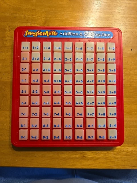 VINTAGE MAGIC MATH Machine Addition Subtraction Learning Tool Toy Home ...