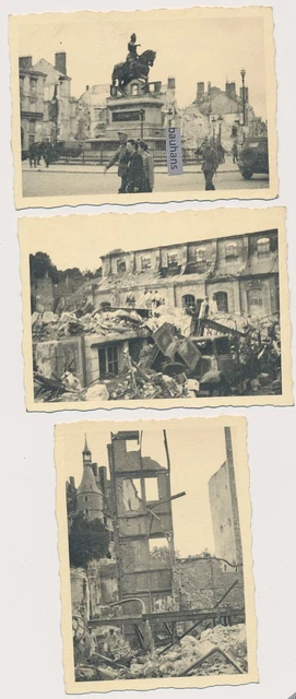 3 X FRANKREICH Orléans, Statue Johanna von Orléans, Wehrmacht Soldaten (5227a) EUR 10,00 ...