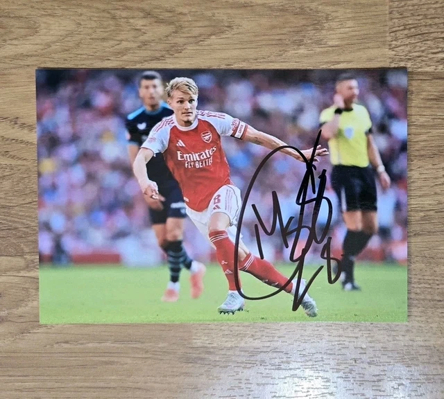 MARTIN ODEGAARD #8 Personally Signed Arsenal 2025-26 season 6"x4 ...