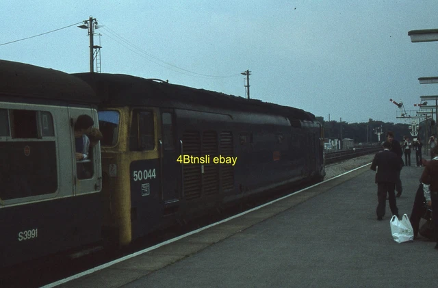 ORIGINAL 35MM SLIDE British Rail Class 50 50044 EXETER 1970's or 80's ...