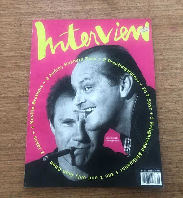 ANDY WARHOL'S INTERVIEW Magazine August 1990 Jack Nicholson Harvey ...