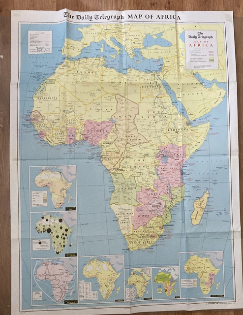 THE DAILY TELEGRAPH Map of Africa £25.00 - PicClick UK