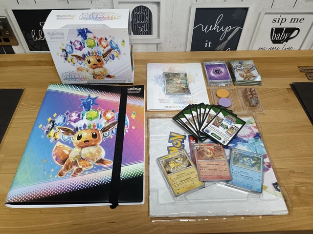 POKÉMON TCG PRISMATIC Evolutions ETB Complete Base Set Inc Holos ...
