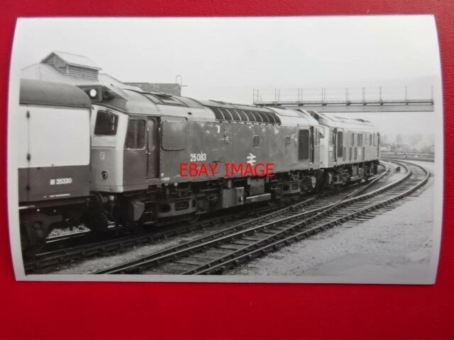 PHOTO BR Class 25 Loco No 25083 & 25083 At York 1982 £2.25 - PicClick UK