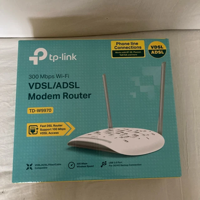 TP LINK TD-W9970 Wireless Modem/Router ADSL/VDSL - BT/PlusNet/EE/Virgin ...