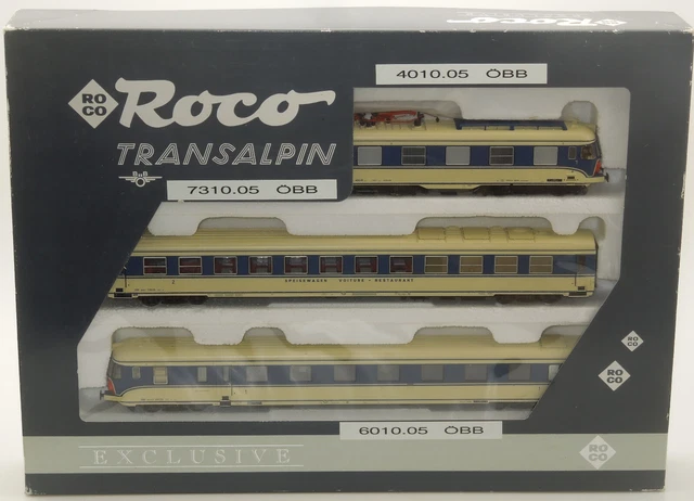 ROCO H0 43053 Triebwagen, Zugset Transalpin der ÖBB - 3 teilig (D276 ...