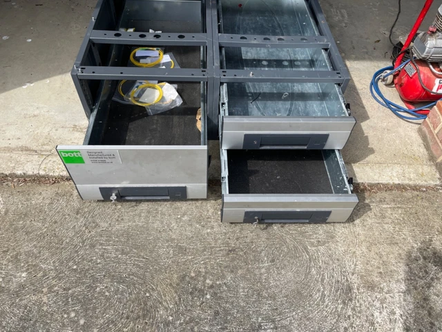 VAN RACKING SHELVING Drawers Draws Underfloor Floor Drawers Locking ...