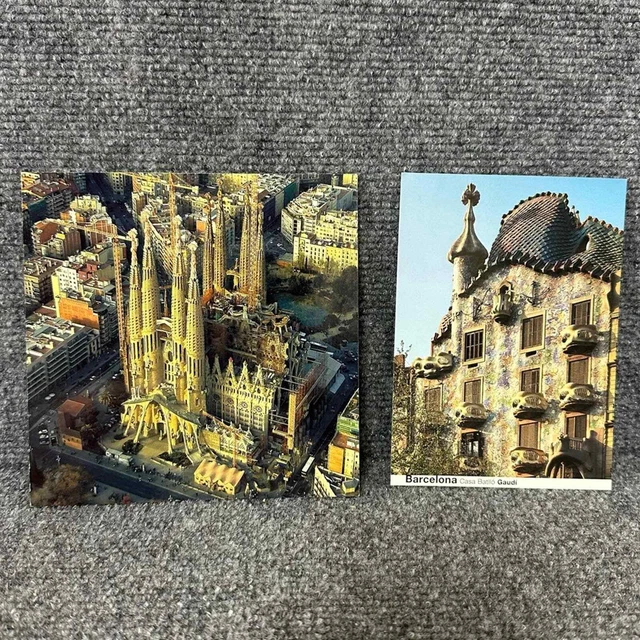 BARCELONA SPAIN GAUDI postcards Temple Sagrada Familia 6x6 and Casa ...