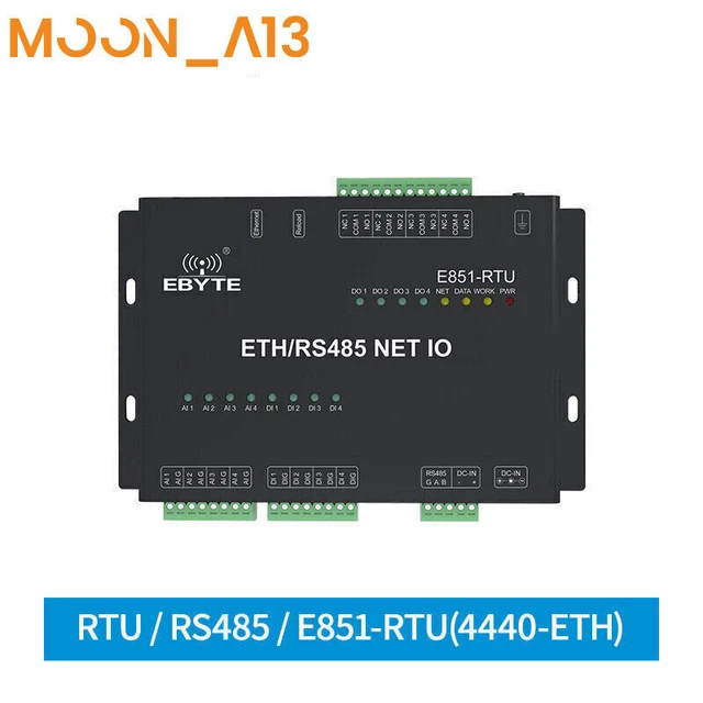 ETHERNET RS485 12 Way Network IO Controller Modbus TCP RTU Socket ...