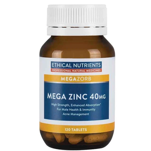 ETHICAL NUTRIENTS MEGAZORB Mega Zinc 40mg 120 Tablets $27.50 - PicClick AU
